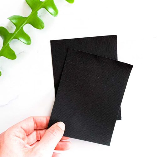 Two twill repair patches | Iron on black patch - Studio Koekoek ...