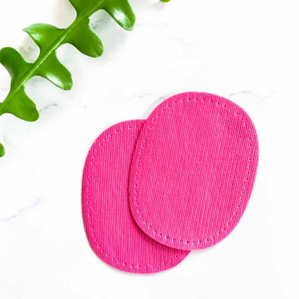 Two mini pre-punched hot pink Corduroy repair patches | Easy Iron on ...
