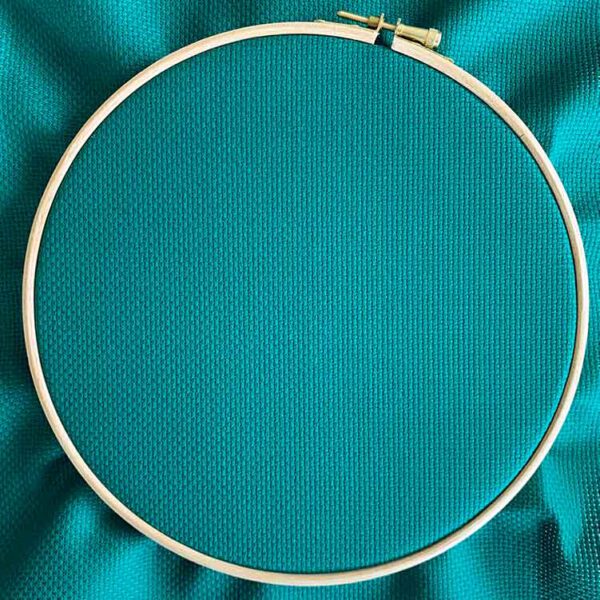 Aida 14 dark green cross stitch fabric | Studio Koekoek cross stitch