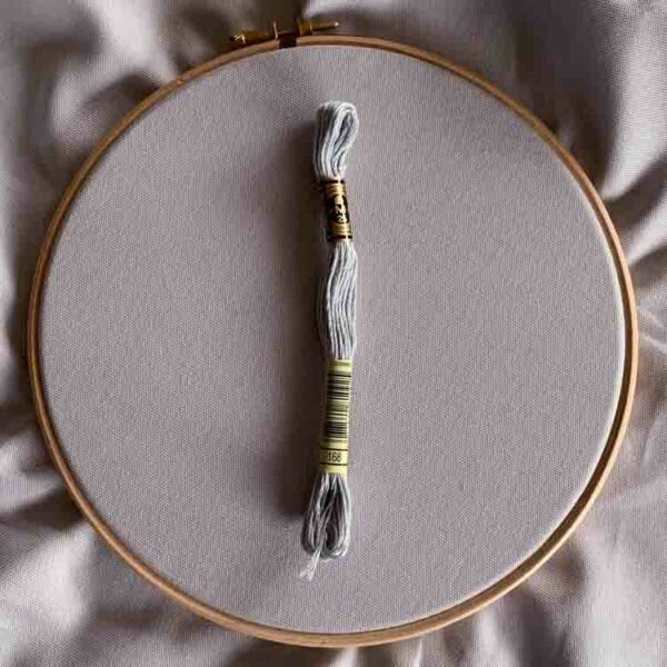 500 x 150 cm Ice Blue ecological embroidery canvas | GOTS certified 100 ...