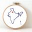 India map cross stitch pattern with a heart for Delhi | Studio Koekoek