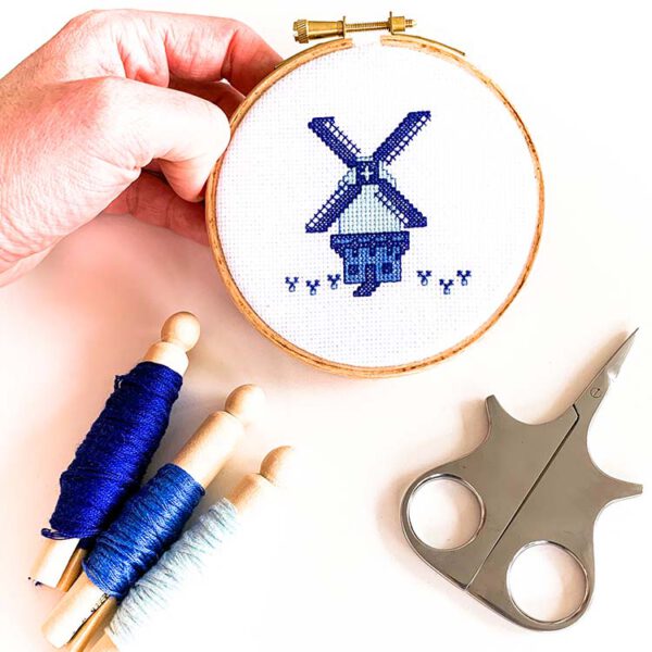 Dutch windmill cross stitch kit | Studio Koekoek