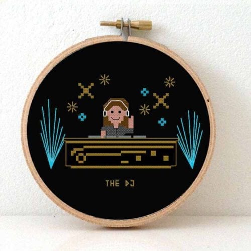 2 x DJ cross stitch pattern | Studio Koekoek