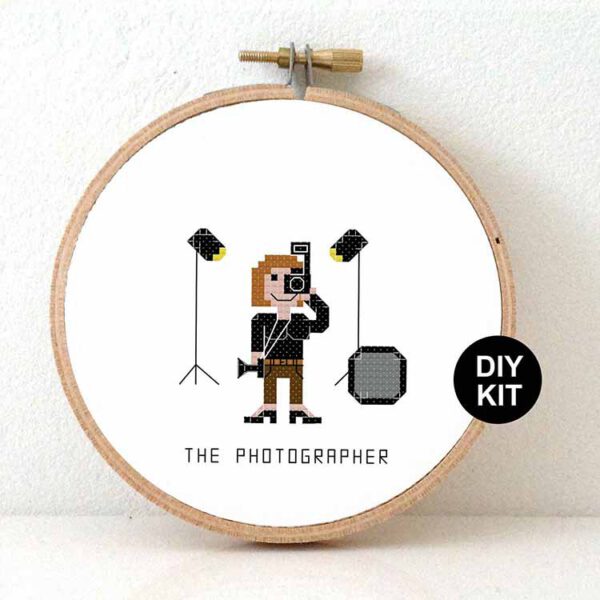 2 x Photographer cross stitch pattern | Studio Koekoek