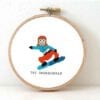 2 x Snowboarder cross stitch pattern | Studio Koekoek