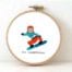 2 x Snowboarder cross stitch pattern | Studio Koekoek