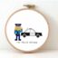 2 x Police officer cross stitch pattern | Studio Koekoek