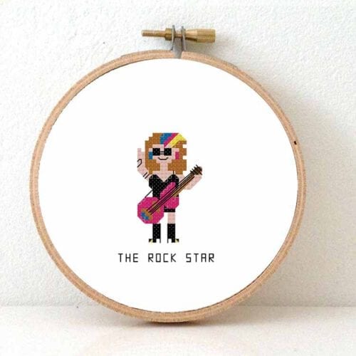 2 x Rock star cross stitch pattern | Studio Koekoek