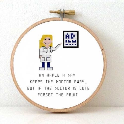 2 x Doctor Cross stitch pattern | Studio Koekoek