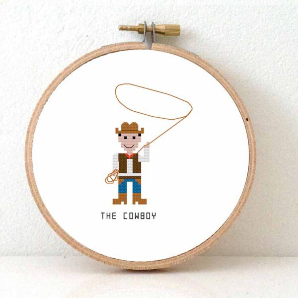 2 x Cowboy cross stitch pattern | Studio Koekoek