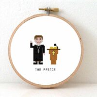 2 x Pastor cross stitch pattern | Studio Koekoek