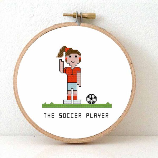 2 x Soccer player cross stitch pattern | Studio Koekoek