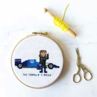 Female formula 1 driver cross stitch kit | Studio Koekoek