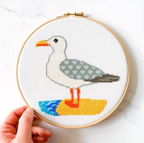 Seagull cross stitch kit | Studio Koekoek