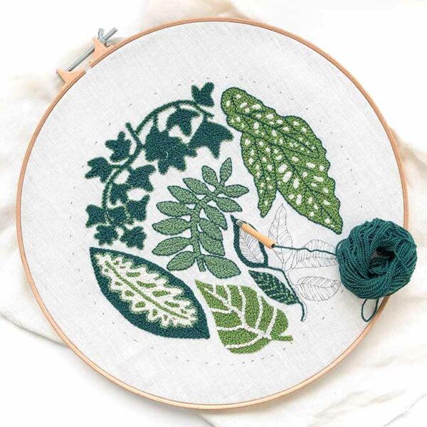 Botanical punch needle cushion kit | Studio Koekoek | sustainable craft ...