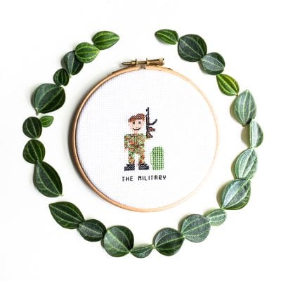 2 x Military cross stitch pattern | Studio Koekoek