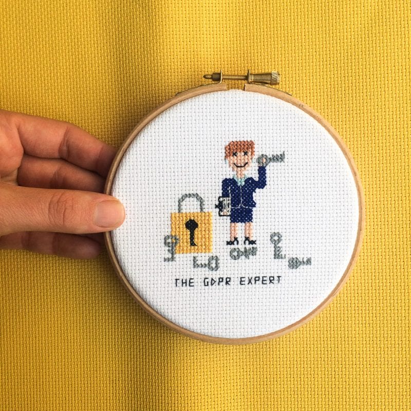 2 x Privacy officer cross stitch pattern | Studio Koekoek
