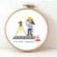 2 x Civil engineer cross stitch pattern | Studio Koekoek