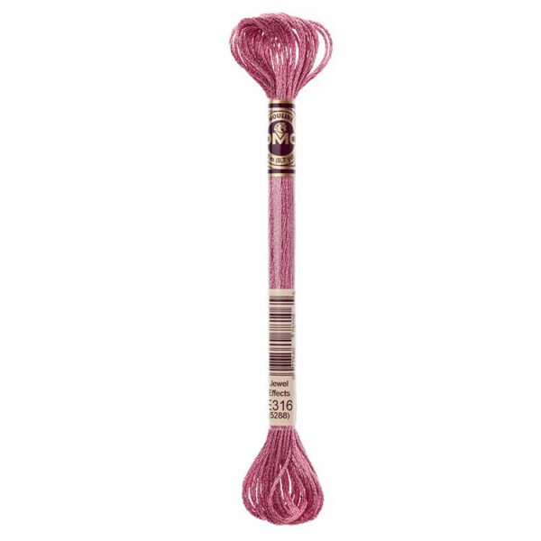 DMC Light Effects Floss per Skein of 8m - E316 Metallic Antique Mauve ...