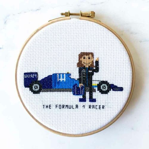 2 x Formula 1 driver cross stitch pattern | Studio Koekoek