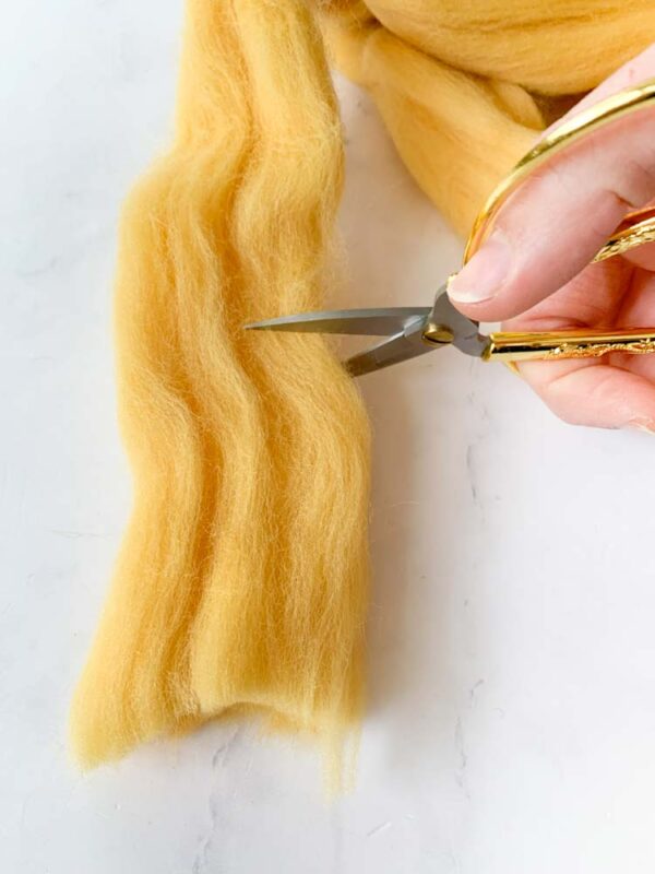 How to needle felt a star from wool roving with a cookie cutter ...