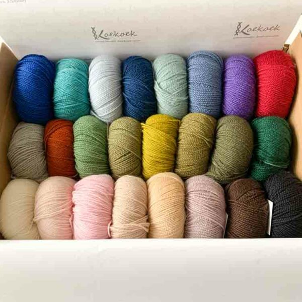 24 colors Lanita wool bundle. 24 balls of 50 gram premium ecological ...
