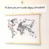XL World Map cross stitch kit with country map outlines | Studio Koekoek